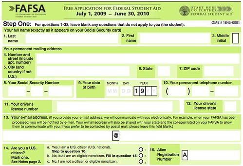 Congratulations from the FAFSA Lottery – One Thing Now